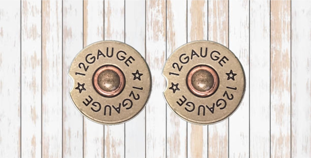 Shotgun Shell 12 Gauge Ceramic Car Coasters, Set of 2, Shotgun Shell ...
