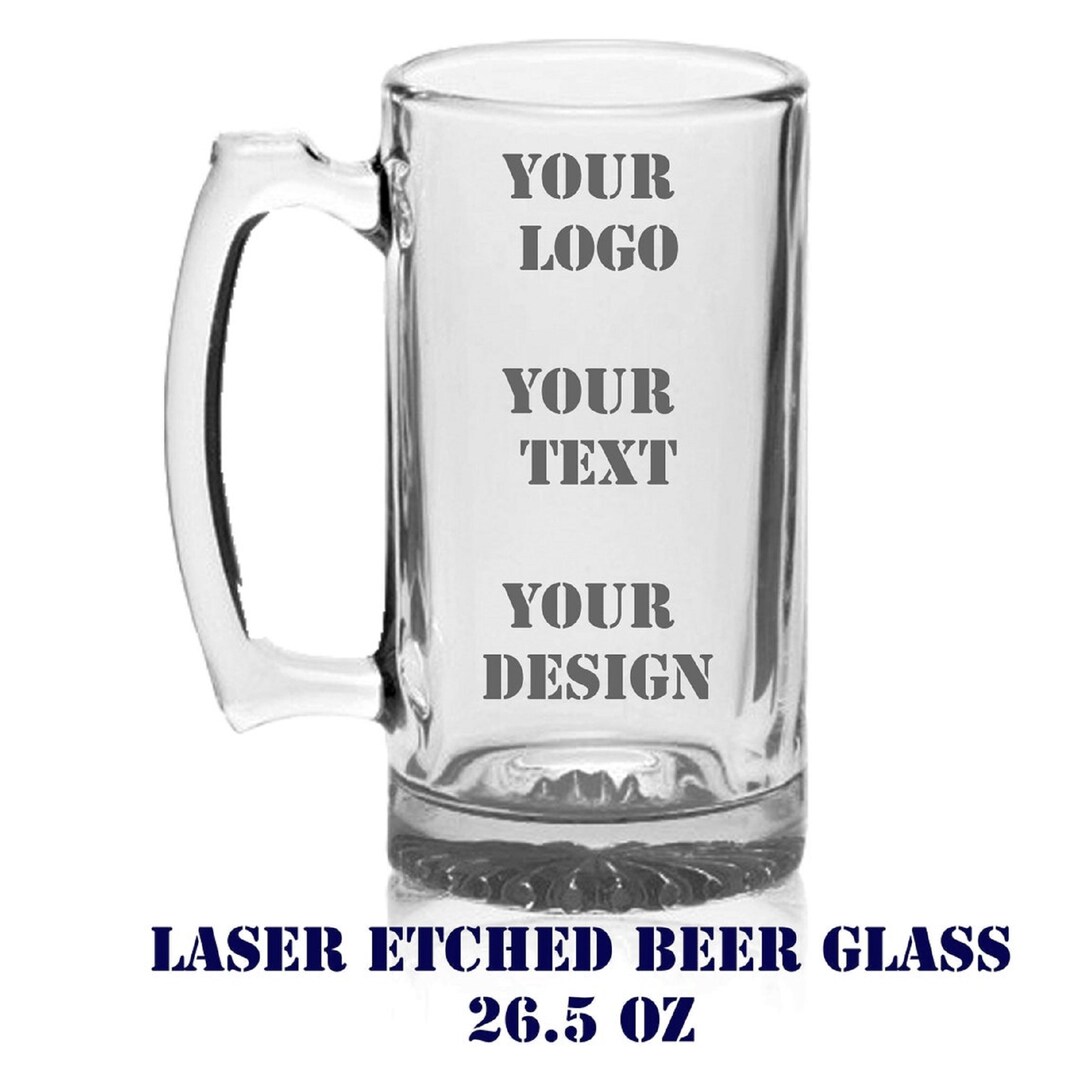 Personalized Beer Mug, Beer Mug 26oz, Etched Beer Mug, Laser Engraved ...