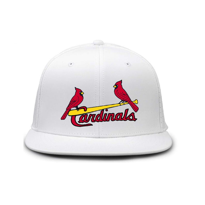 Cardinals With Bat - Embroidered - the Game Brand Fitted Hat, GB999 Low ...