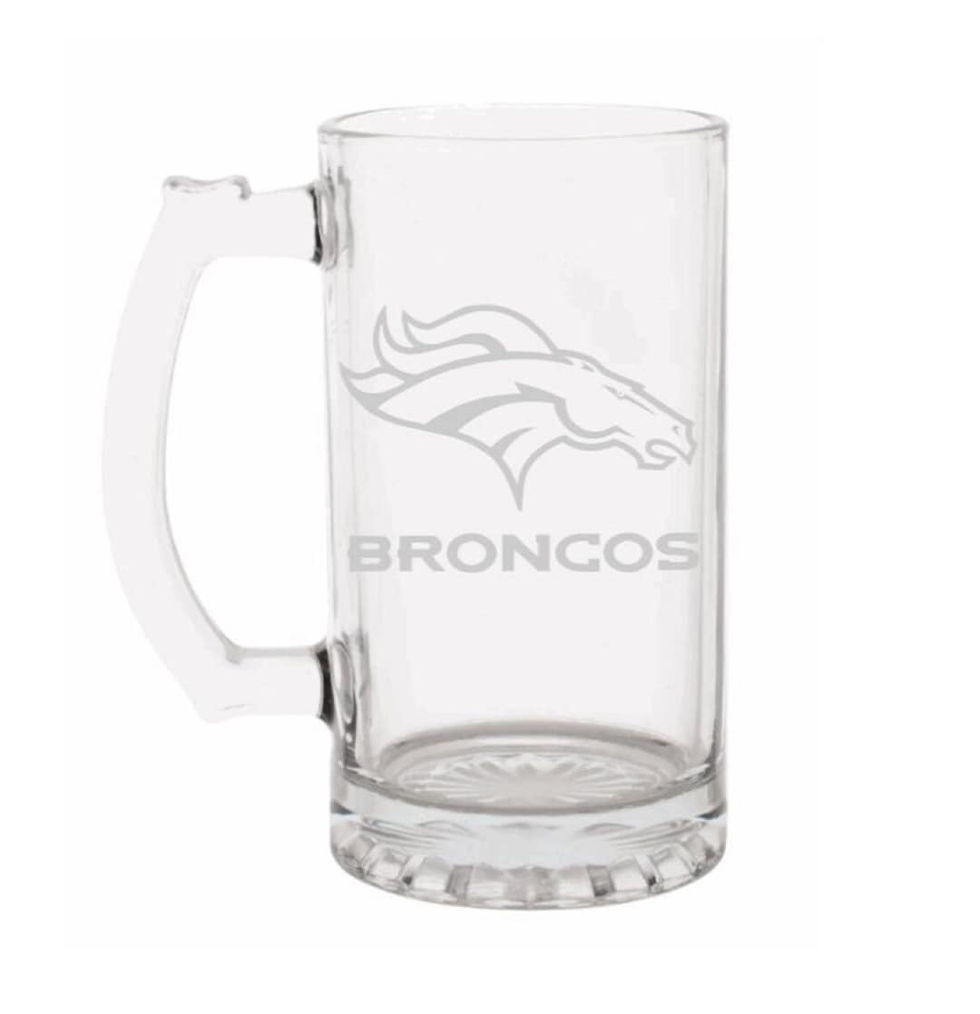 NFL Denver Broncos Engraved Beer Mug, Denver Broncos Gift, Beer Mug, 16 ...