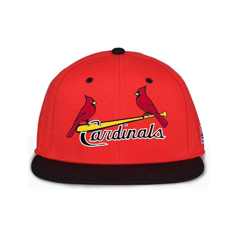 Cardinals With Bat - Embroidered - the Game Brand Fitted Hat, GB999 Low ...