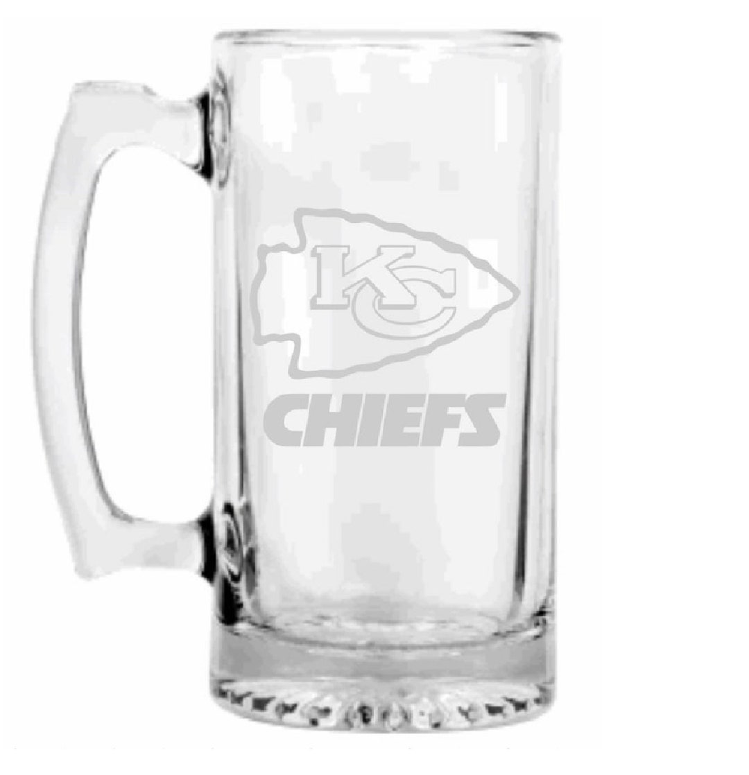 NFL Kansas City Chiefs Engraved Beer Mug, Chiefs Gift, Beer Mug, 16 or ...