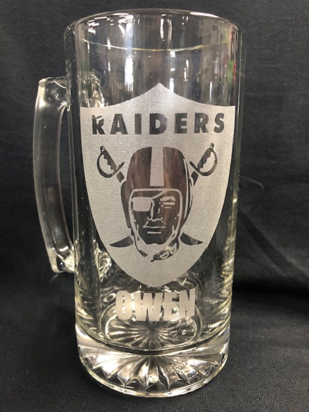 NFL Las Vegas Raiders Engraved Beer Mug, Raiders Gift, 16 or 26oz Beer ...