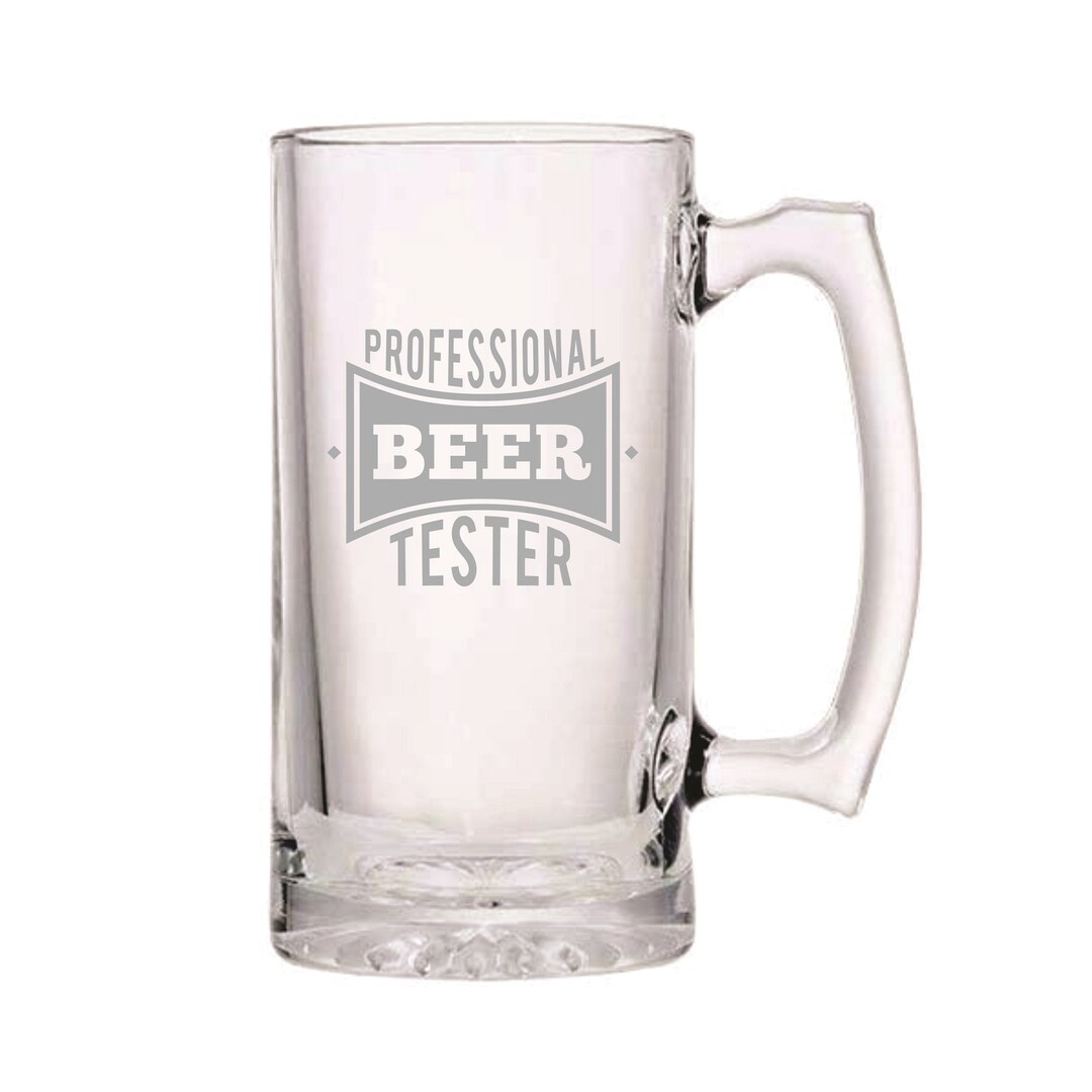 Funny Beer Mug Professional Beer Tester Engraved Beer 25oz Beer Mug ...