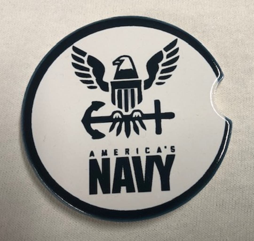 US Navy Ceramic Car Coaster Set of 2 United States Navy Car - Etsy