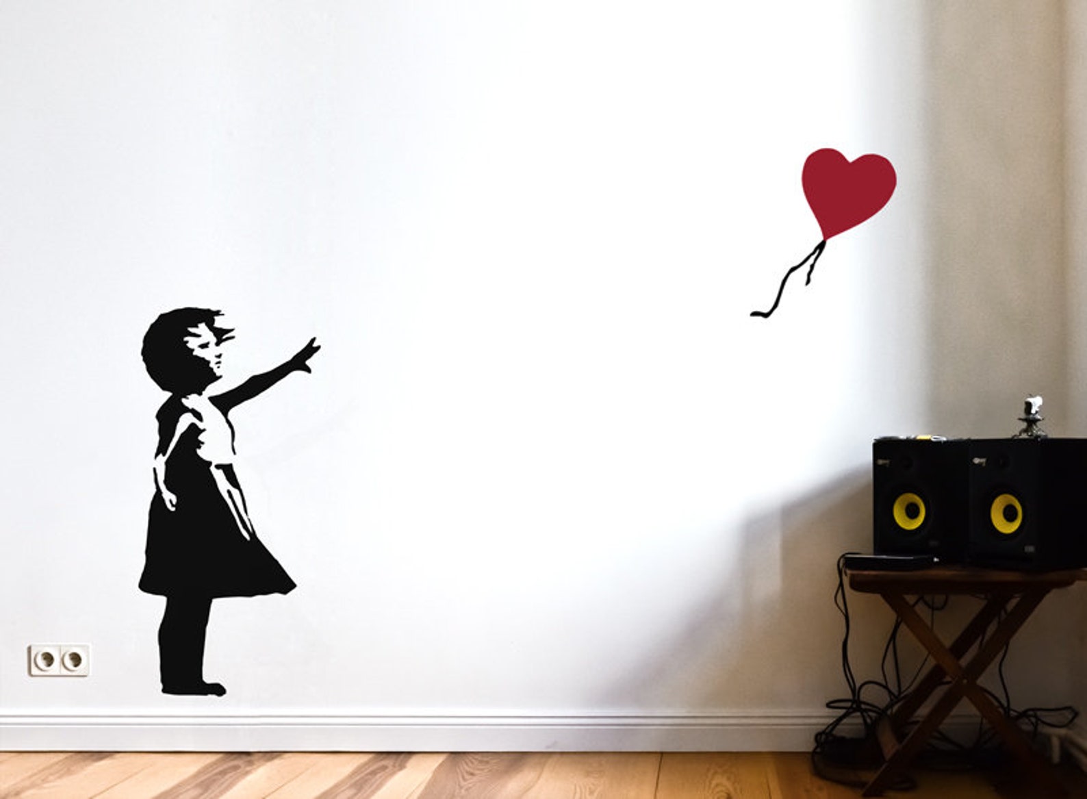 BANKSY Wall Decal Balloon Girl With HEART Banksy HOPE Street - Etsy
