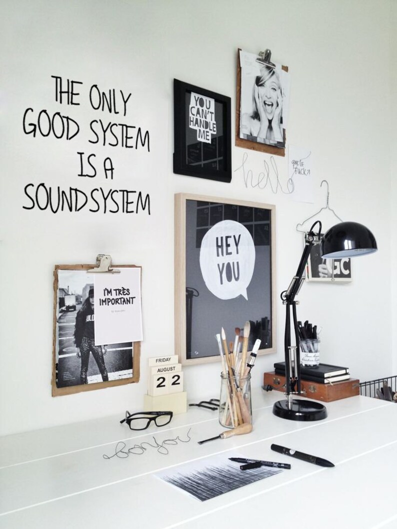 Wall Decal Quote the Only Good System is a Sound System - Etsy