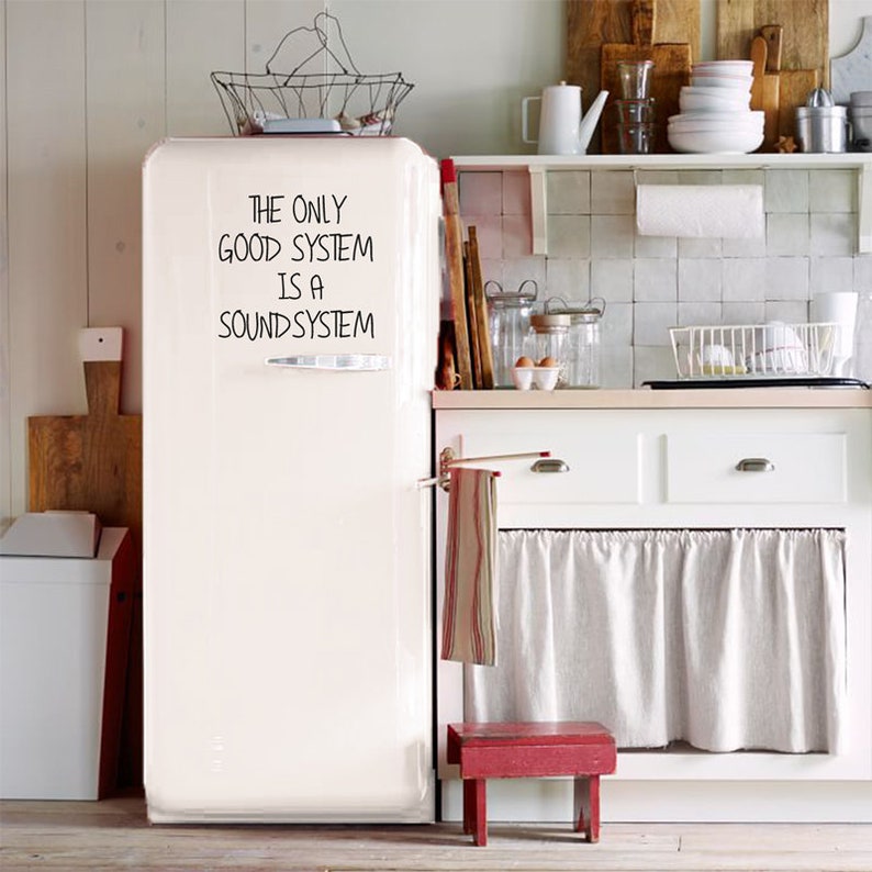 Wall decal quote The Only Good System Is a Sound System | Etsy