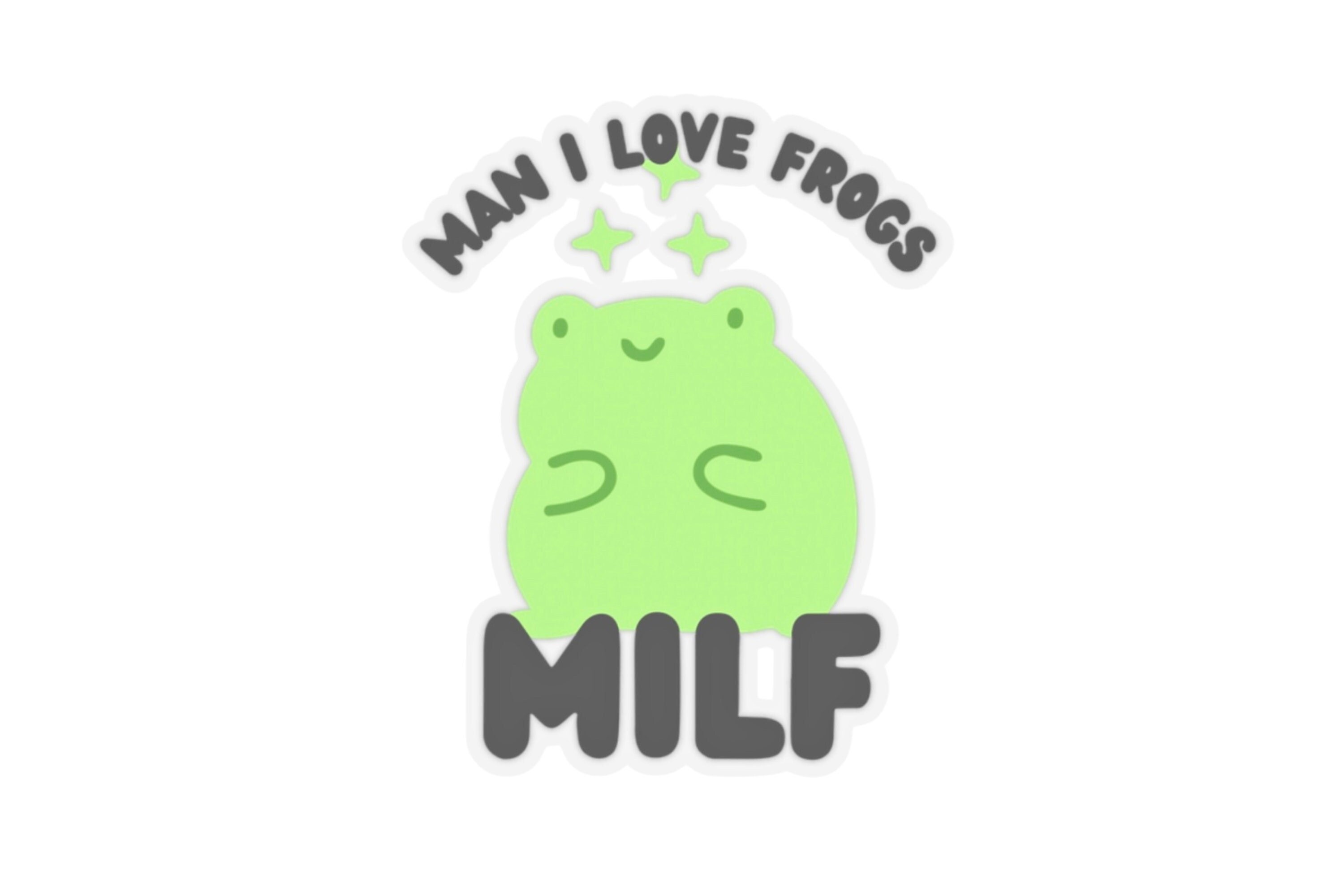 Fat Frog Sticker, Frog Lover Gift, Kawaii Frog Sticker, Water Bottle ...