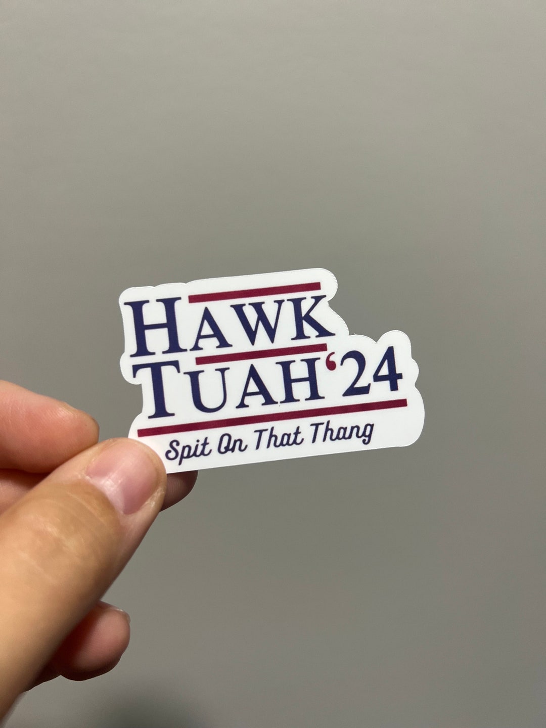 Hawk Tuah Sticker for Stanley Tumbler Meme Decal, Funny Popular Sticker ...