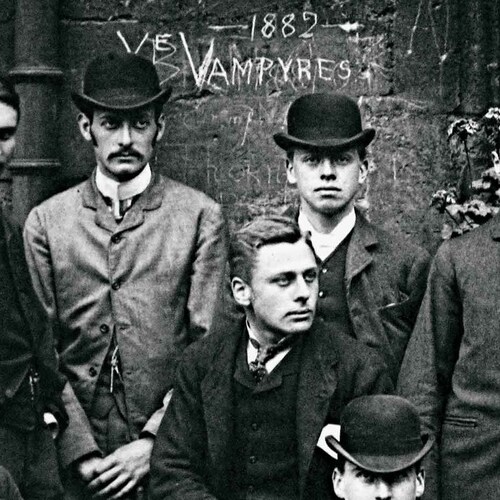 Vintage Creepy Photo Print Poster Men Top Hats Weird Strange - Etsy