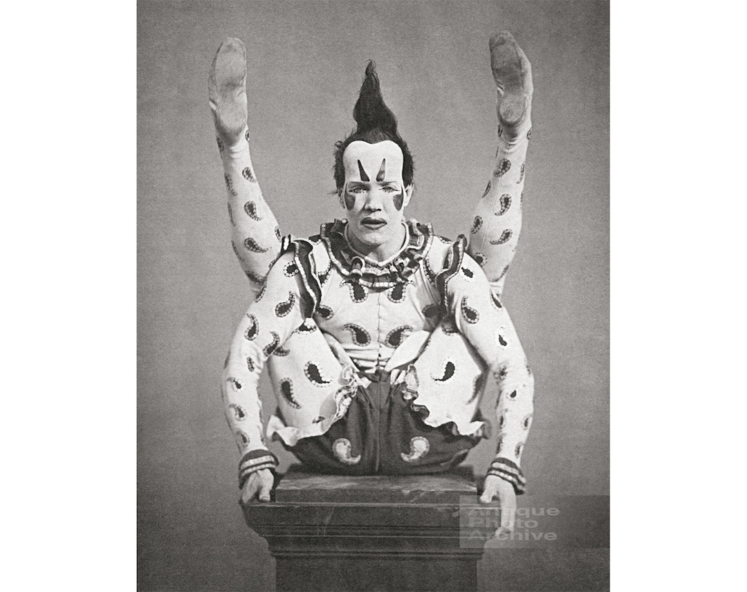 Weird Vintage Photo Print Contortionist Gift Circus Strange Creepy ...