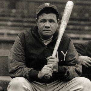 Vintage Baseball Photography Ruth Print NY Fan Gift New York Sports ...