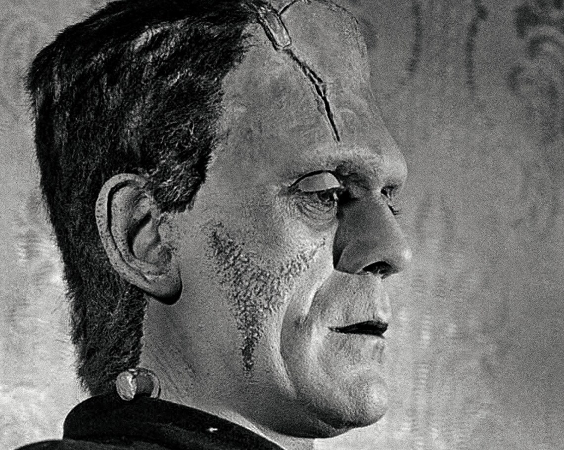 Weird Vintage Photo Frankenstein Wall Decor Print Black and - Etsy