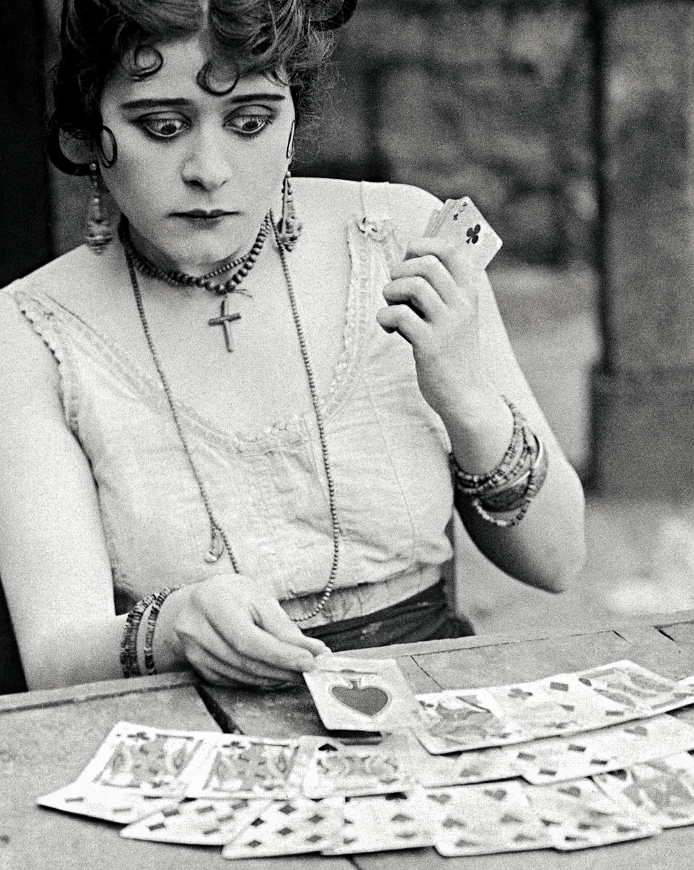 Vintage Photograph Fortune Teller Card Reader Print Psychic - Etsy