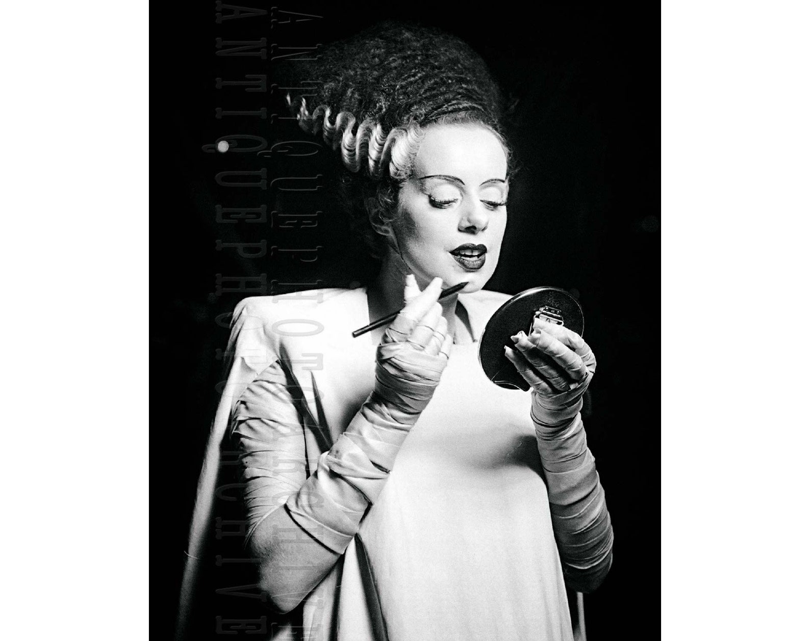 Weird Vintage Photo Bride of Frankenstein Wall Decor Print Black and ...