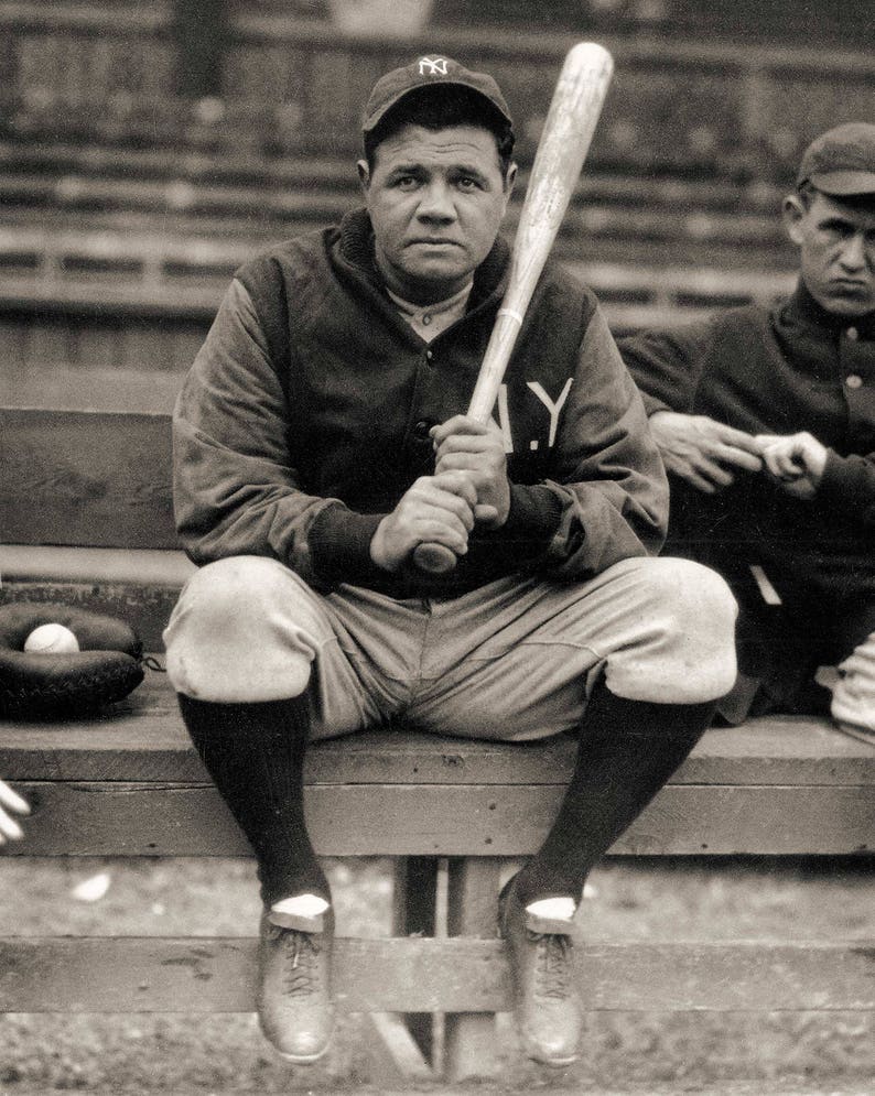 Babe Ruth Photo Print Vintage New York NY Yankees Baseball Fan - Etsy