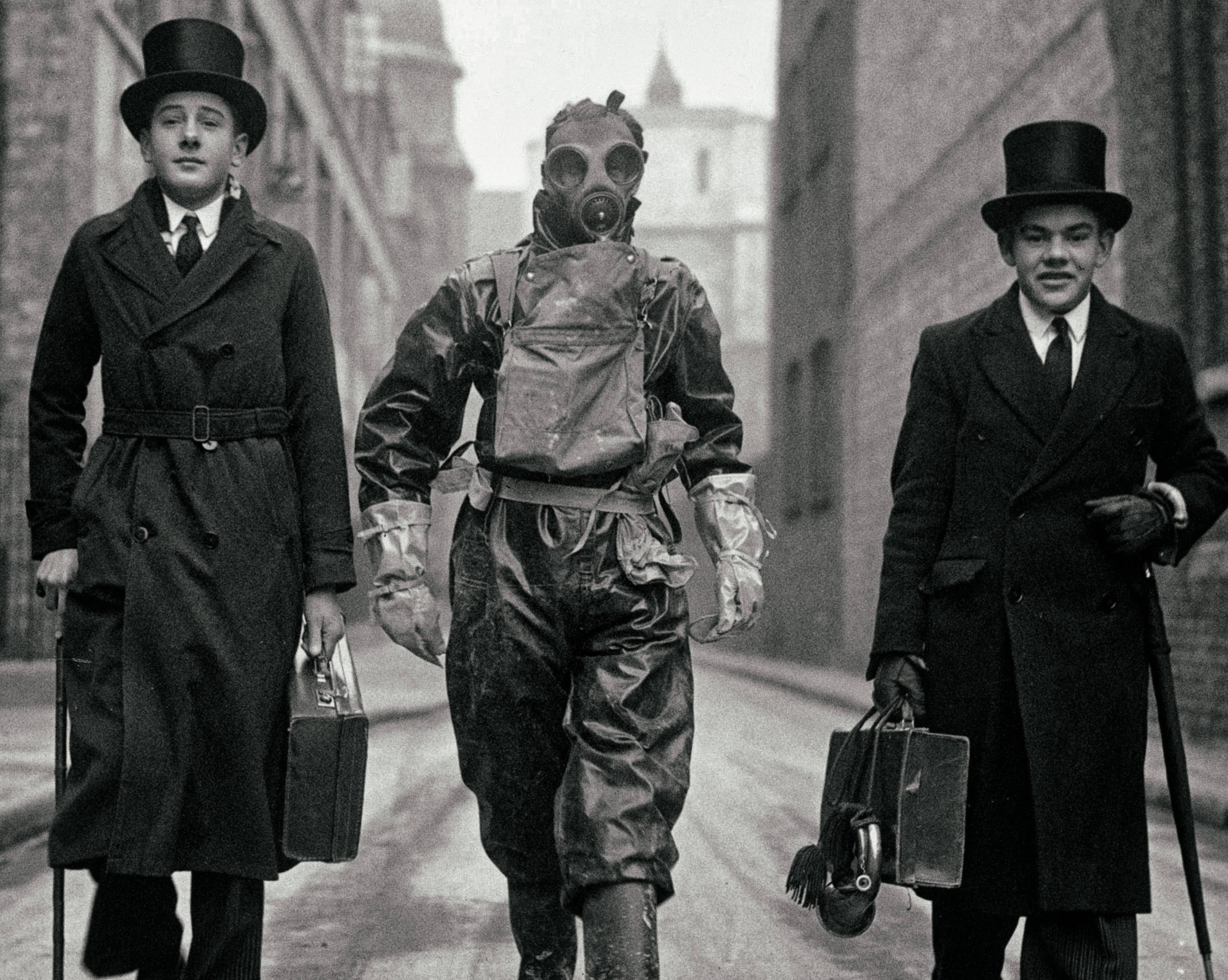 Vintage Creepy Photo Print Poster Men Top Hats Weird Strange Black and ...