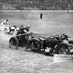 Vintage Motorcycle Photography Print Chariot Racing Wall Decor Art Gift ...