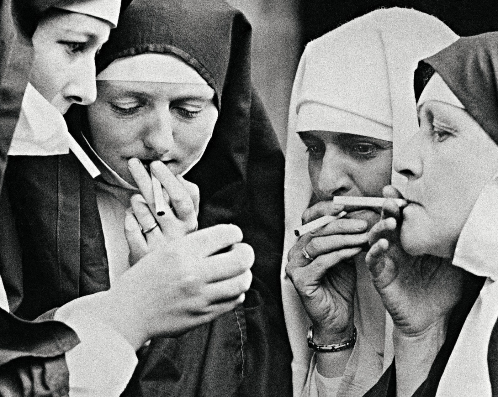 Smoking Nuns Photo Print Poster Vintage Women Cigarette - Etsy UK