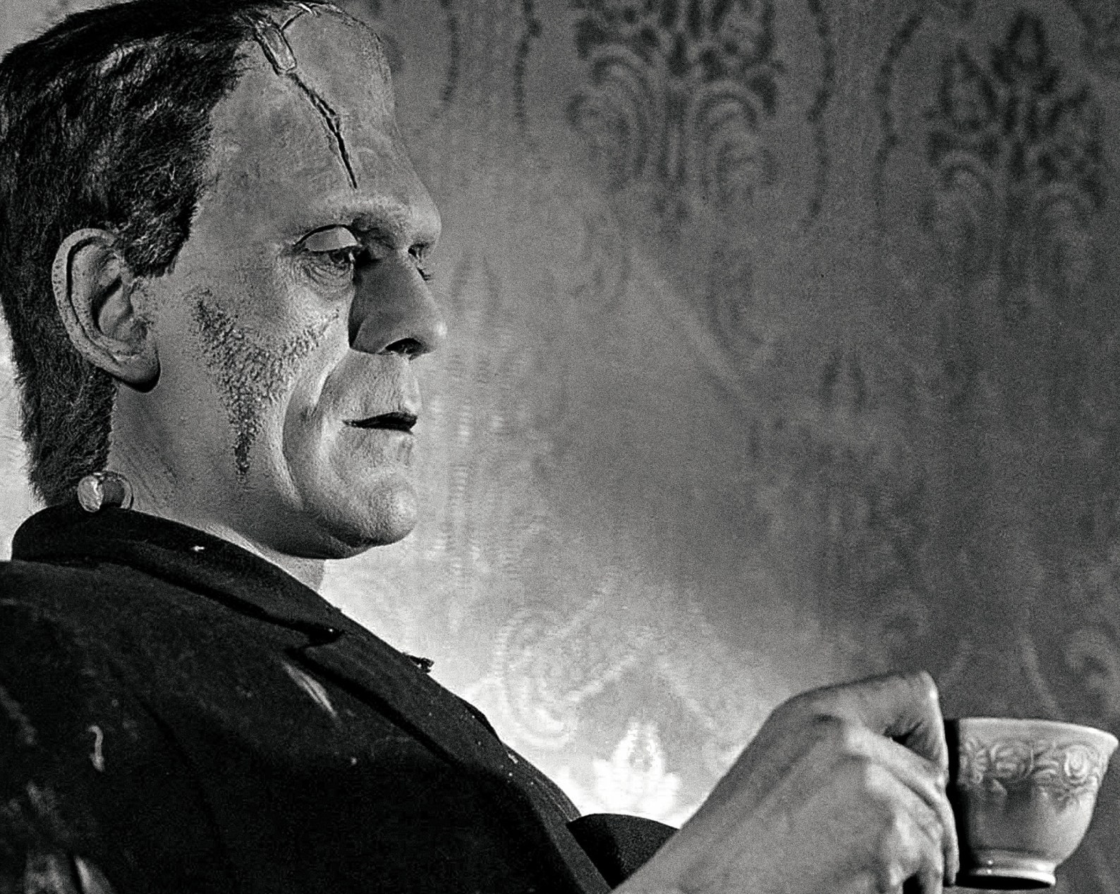 Weird Vintage Photo Frankenstein Wall Decor Print Black and - Etsy