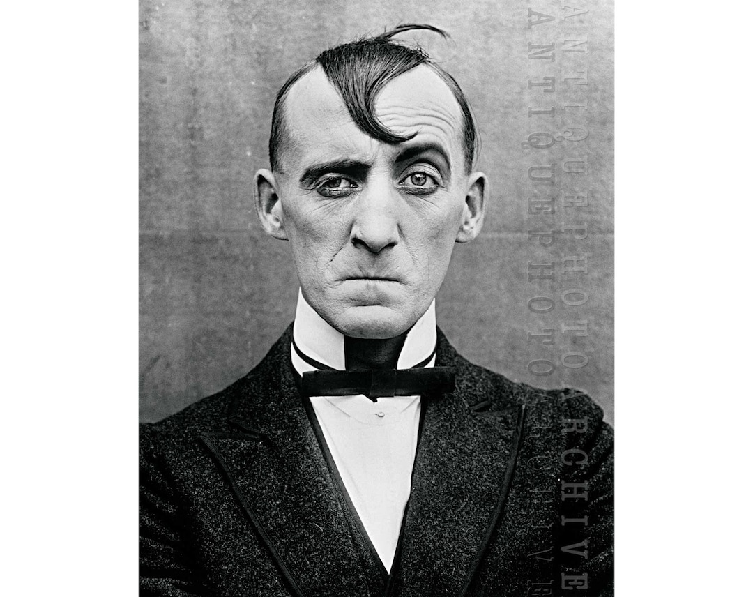 Weird Vintage Photo Print Strange Man Creepy Black and White Wall Decor ...