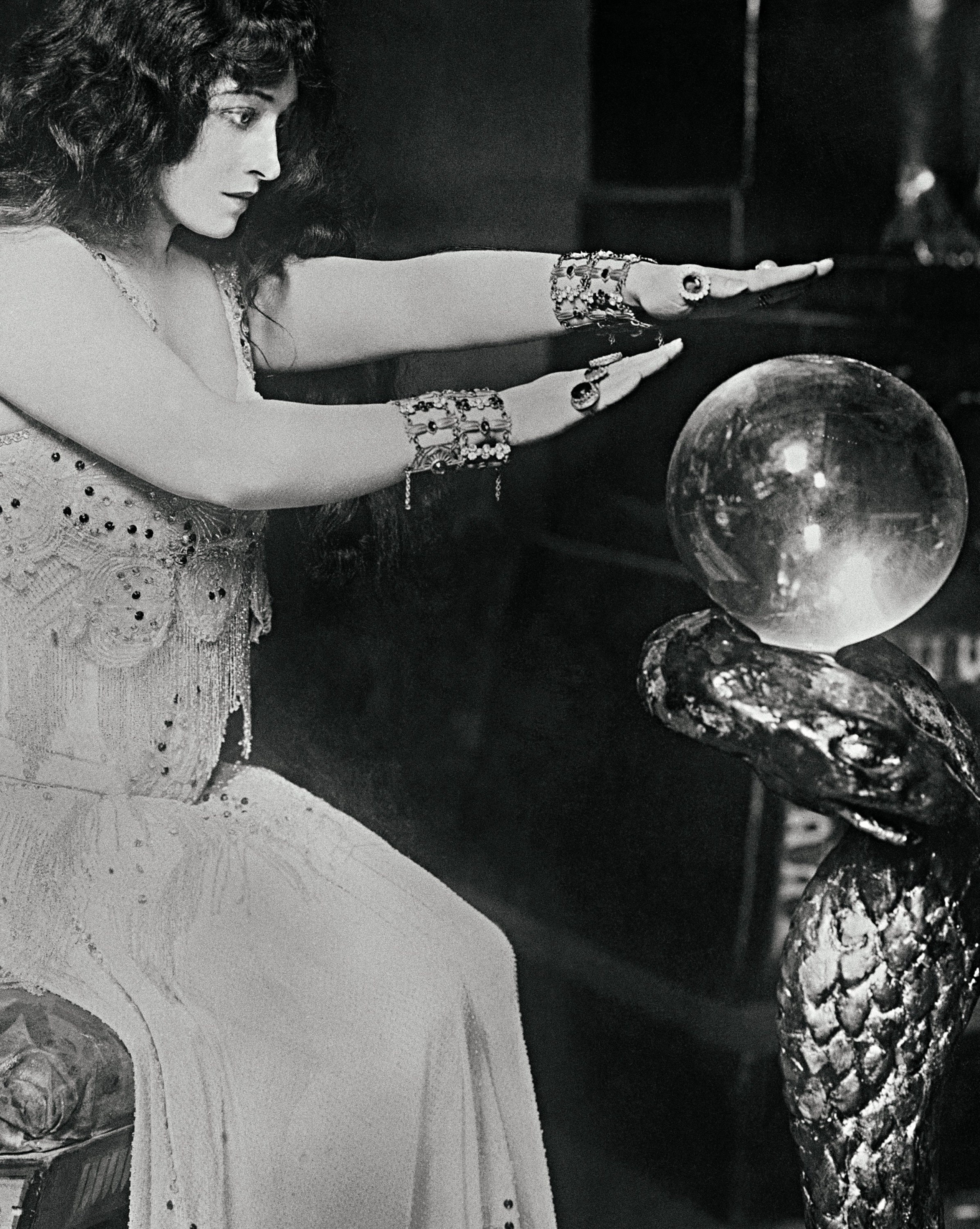 Vintage Photo Fortune Teller Print Crystal Ball Gypsy Art - Etsy