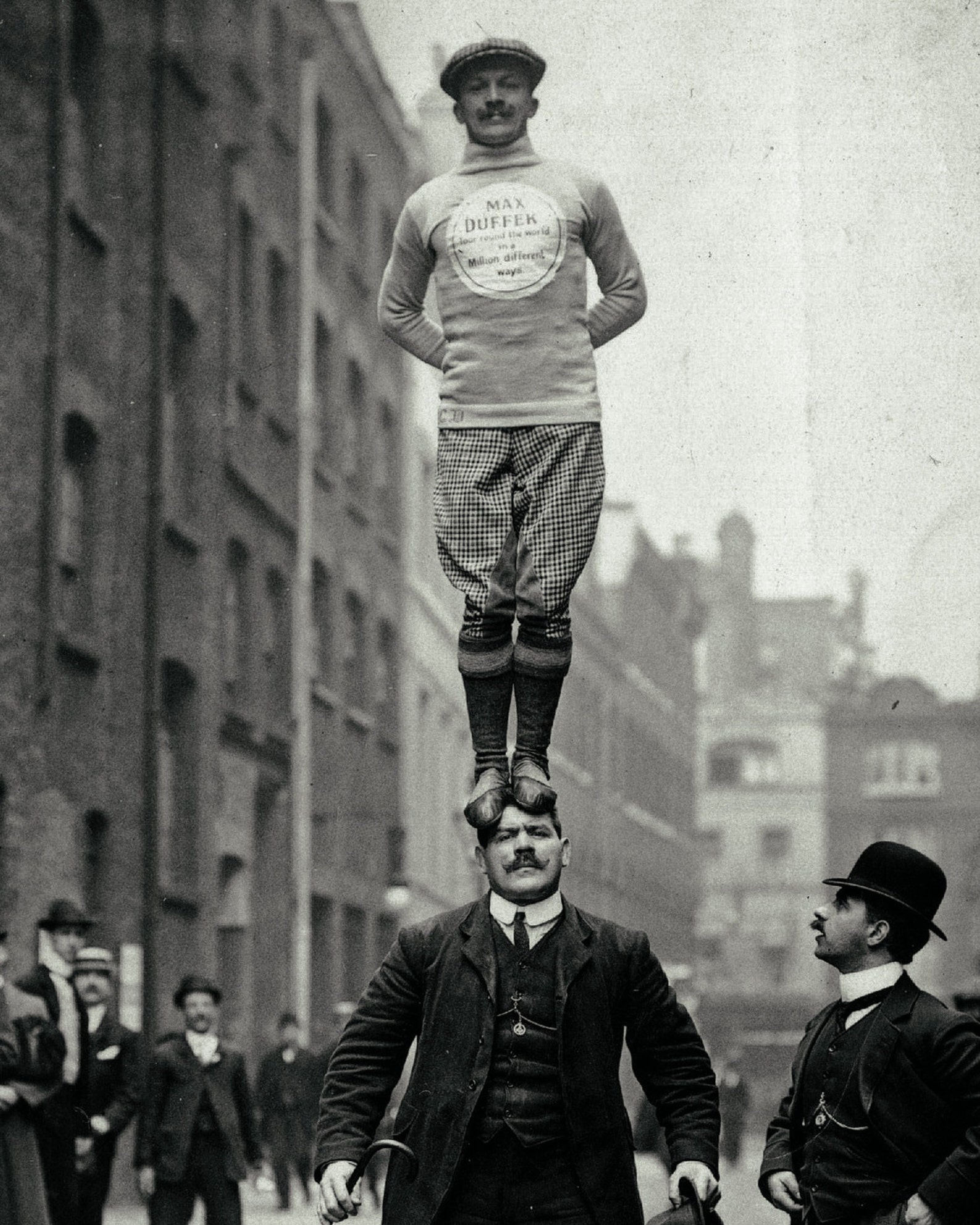 Vintage Photography Print Man Standing on Head Balancing London Street ...