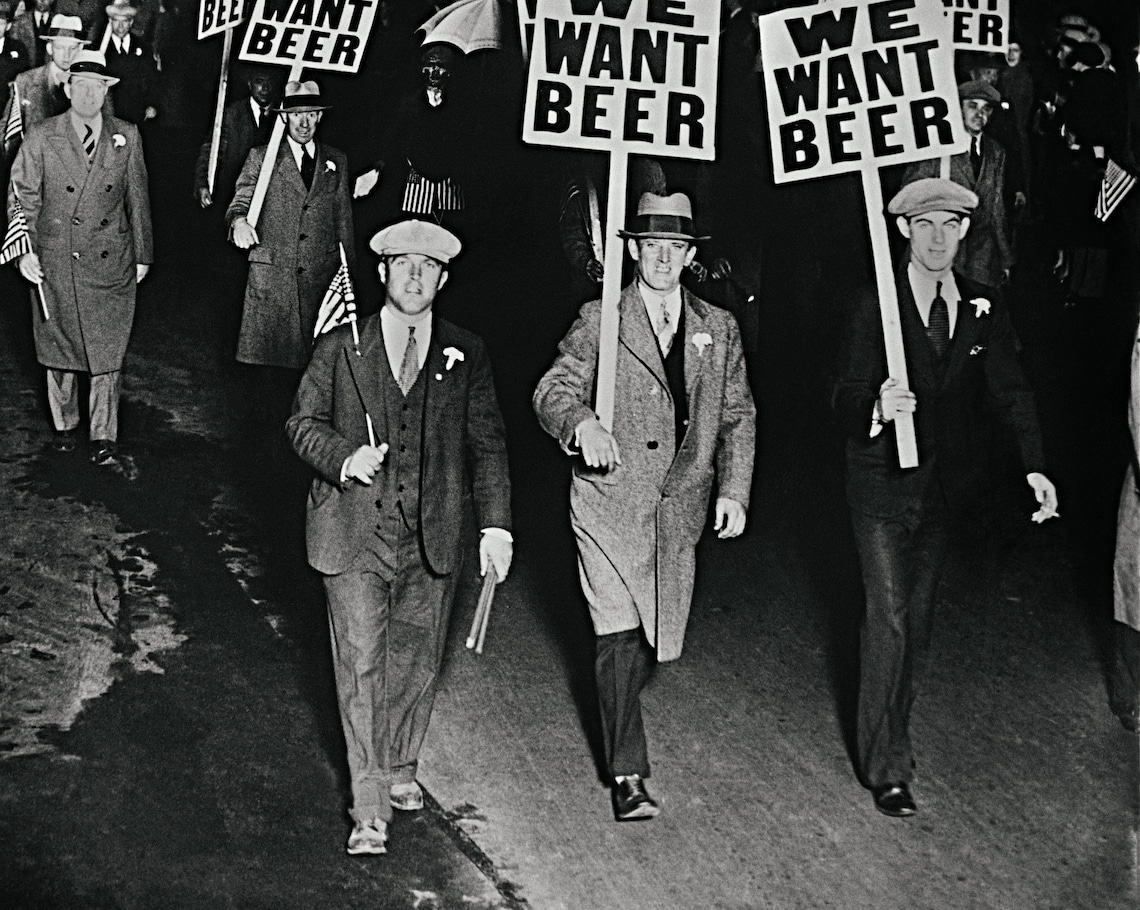 Beer Poster Print Vintage Photo Prohibition. Home Brewery Gift, Wall ...