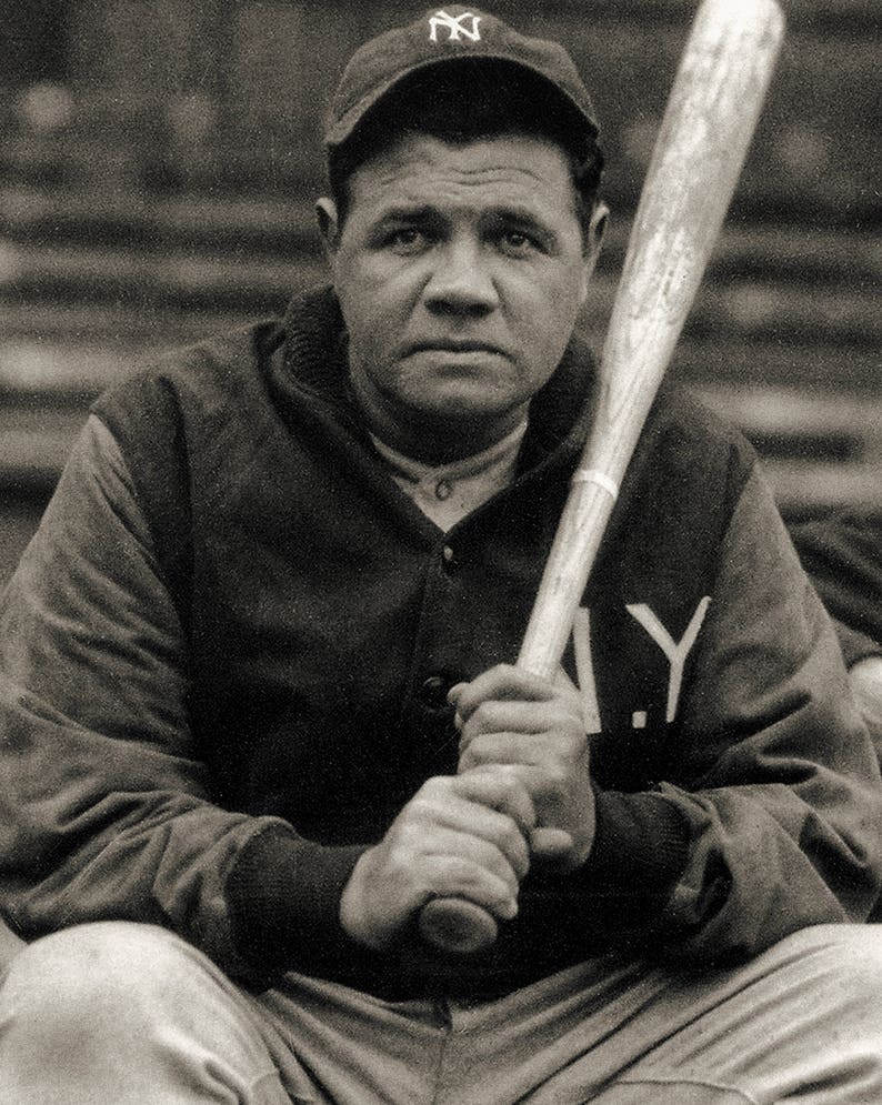 Babe Ruth Photo Print Vintage New York NY Yankees Baseball Fan - Etsy