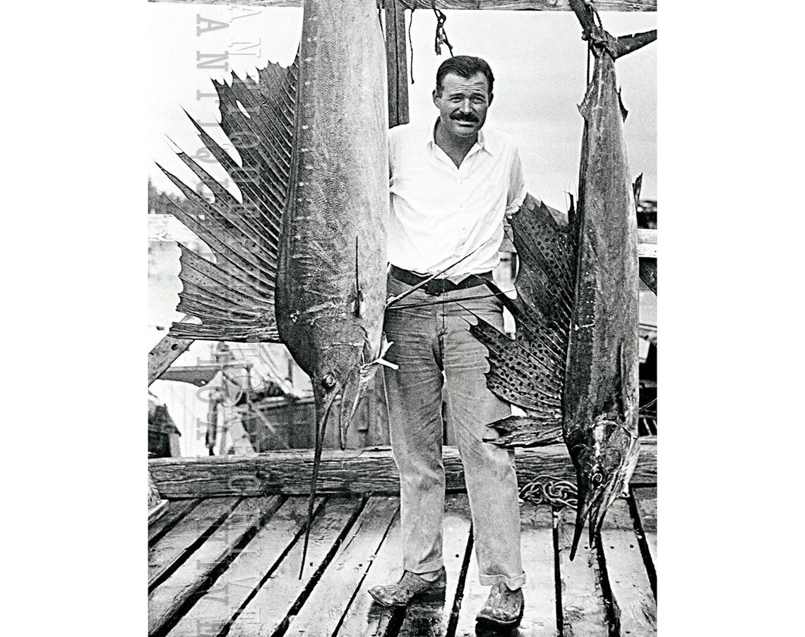 Ernest Hemingway Photo Print Poster Vintage Photography Writer - Etsy