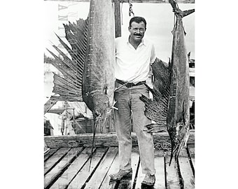 Ernest Hemingway Photo Print Poster Vintage Photography Writer Gift ...