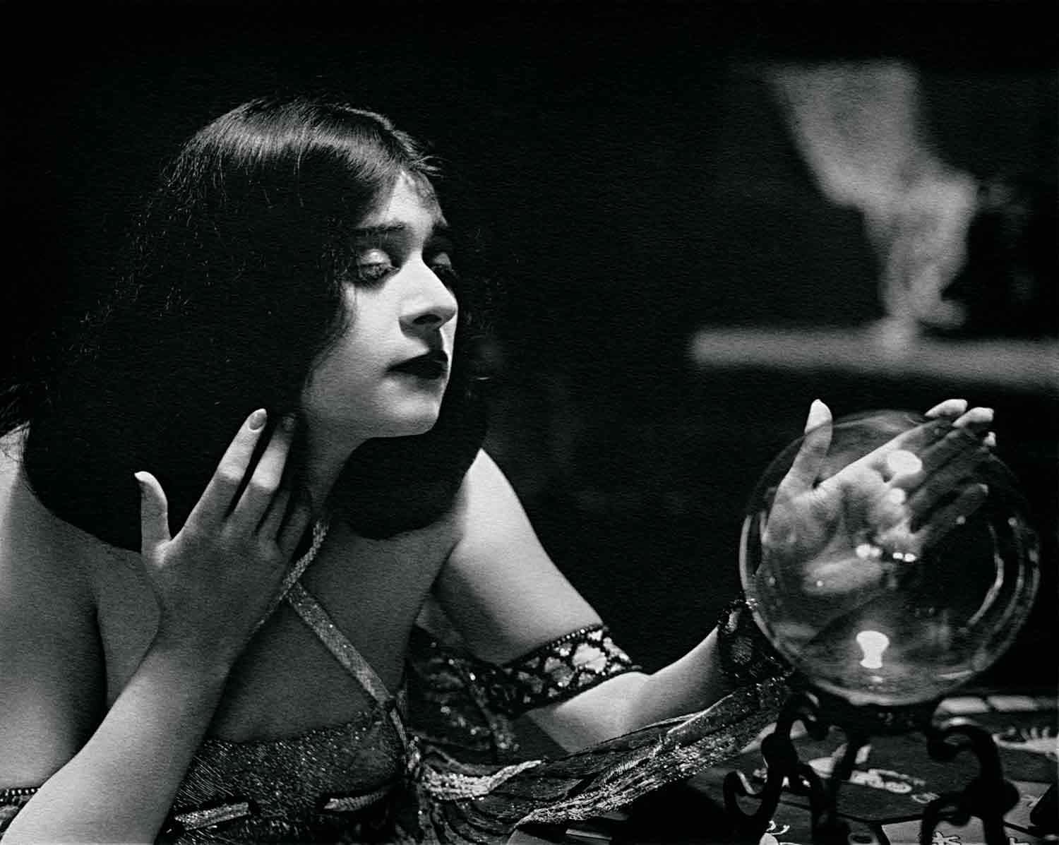 Fortune Teller Crystal Ball Vintage Photograph Witch Wall - Etsy