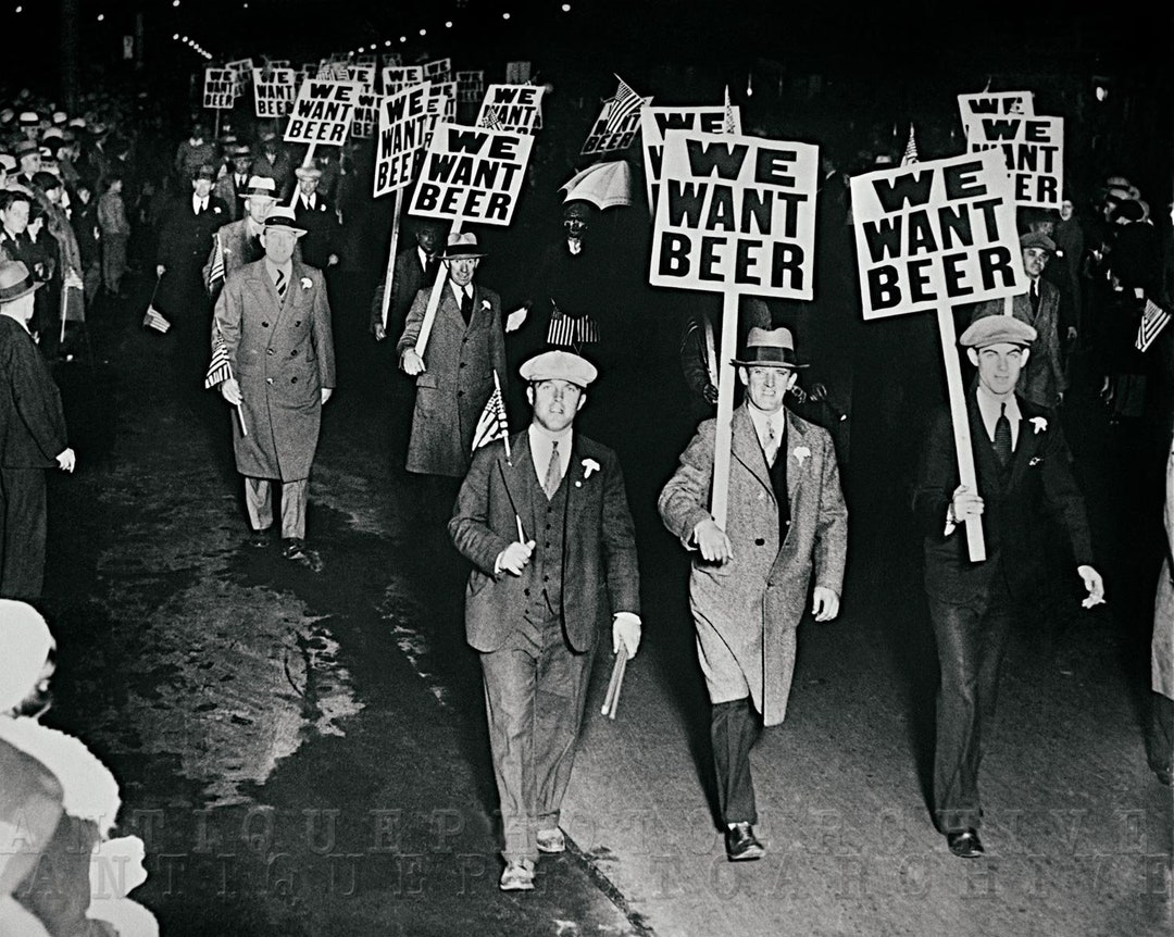 Beer Poster Print Vintage Photo Prohibition. Home Brewery Gift, Wall ...