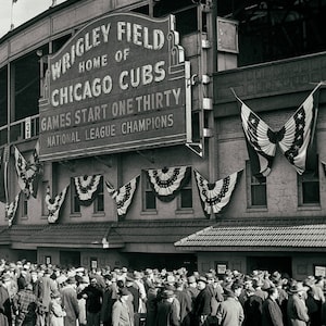 Chicago Field Vintage Baseball Stadium Print Ballpark Poster Gift Fan ...