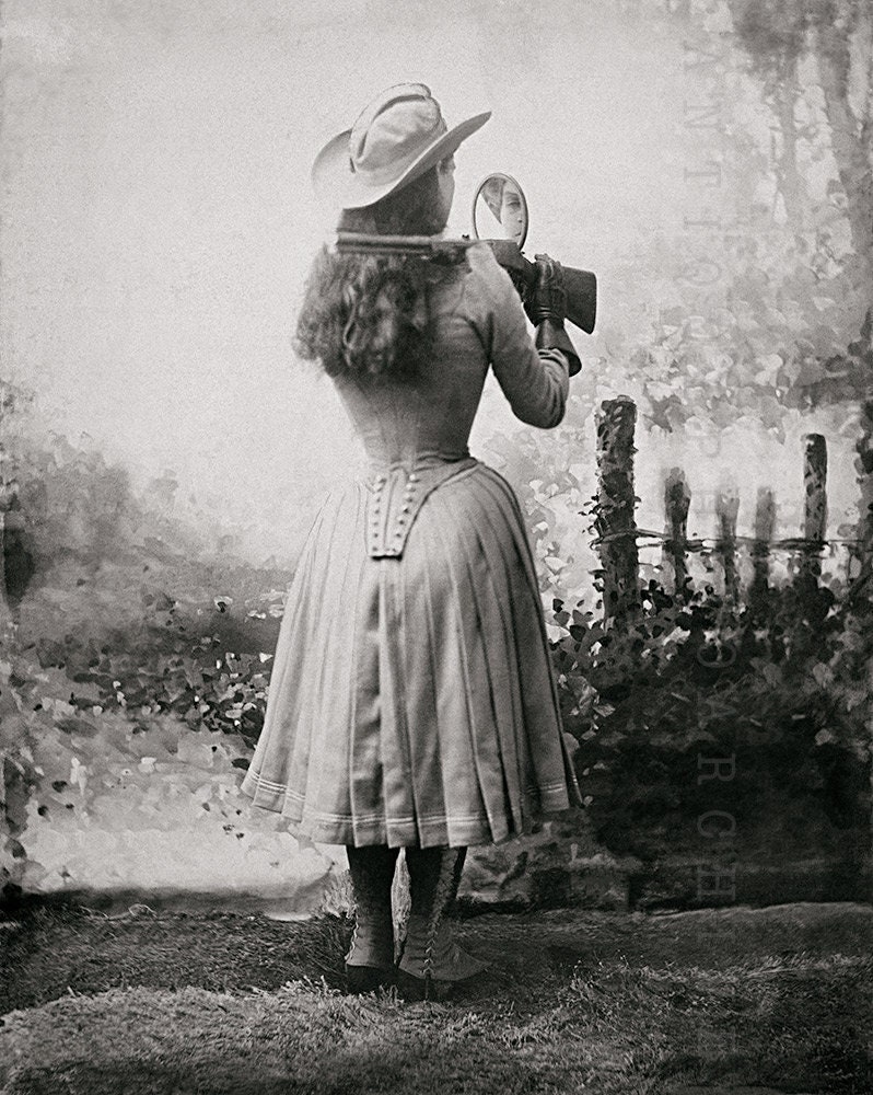 Annie Oakley Photograph Print Poster Vintage Western Wall Decor Gun ...