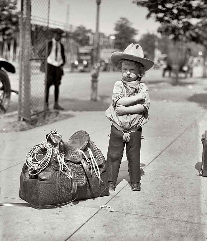 Vintage Cowboy Photo Print | Boy With Antique Saddle, Western Decor - Etsy