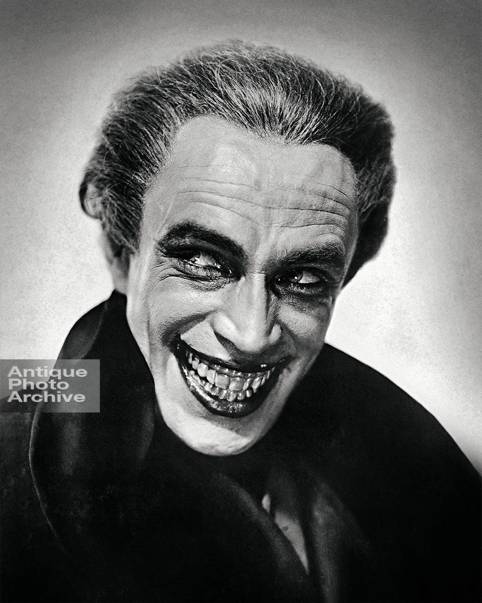 Weird Vintage Photo Print Creepy Strange Man Black and White Silent ...