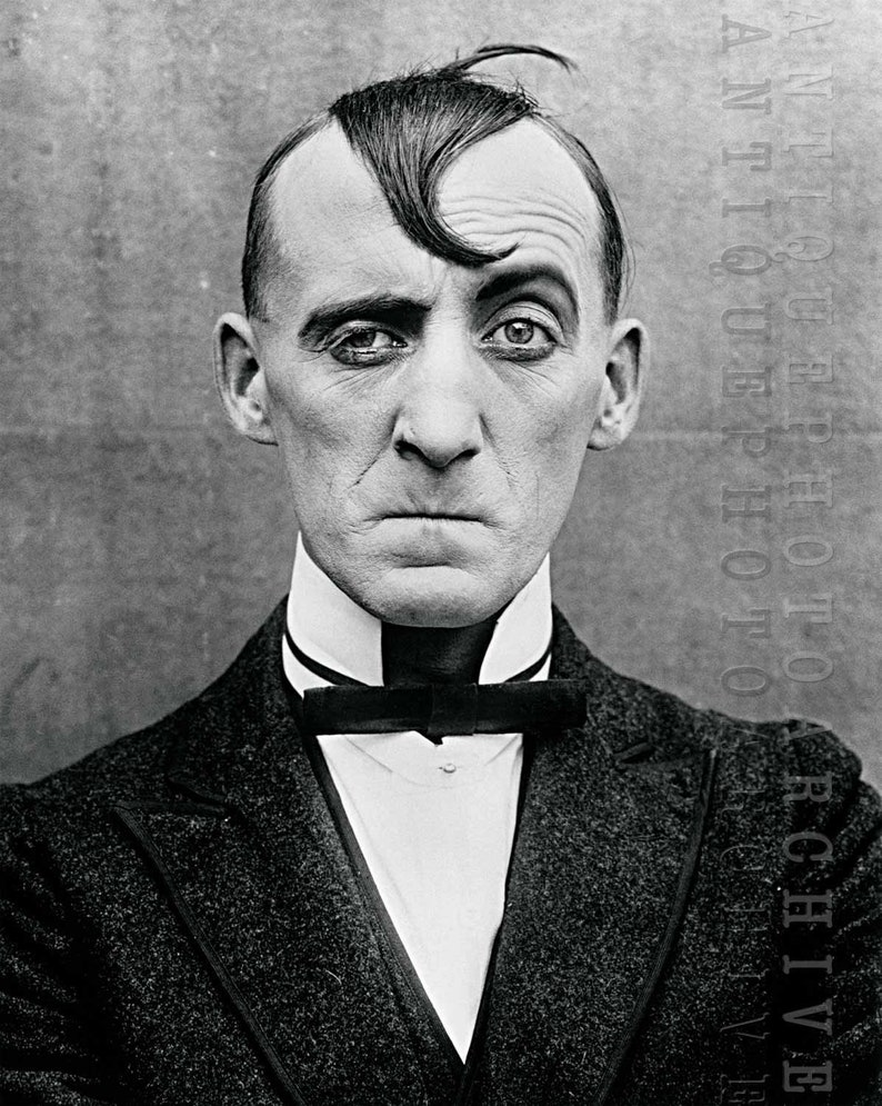 Weird Vintage Photo Print Strange Man Creepy Black and White Wall Decor ...