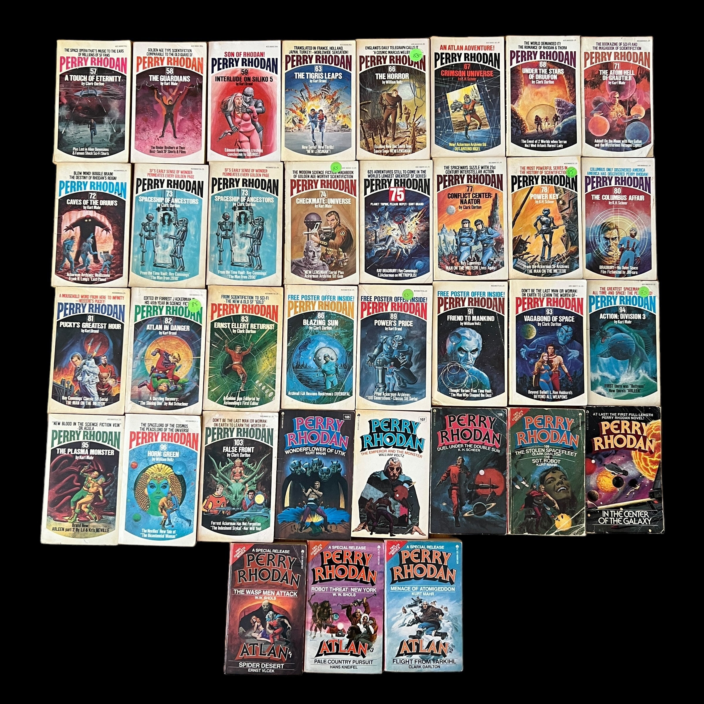 Perry Rhodan Series 1970s Sci-fi Novels Lot of 67 Vintage Paperback ...