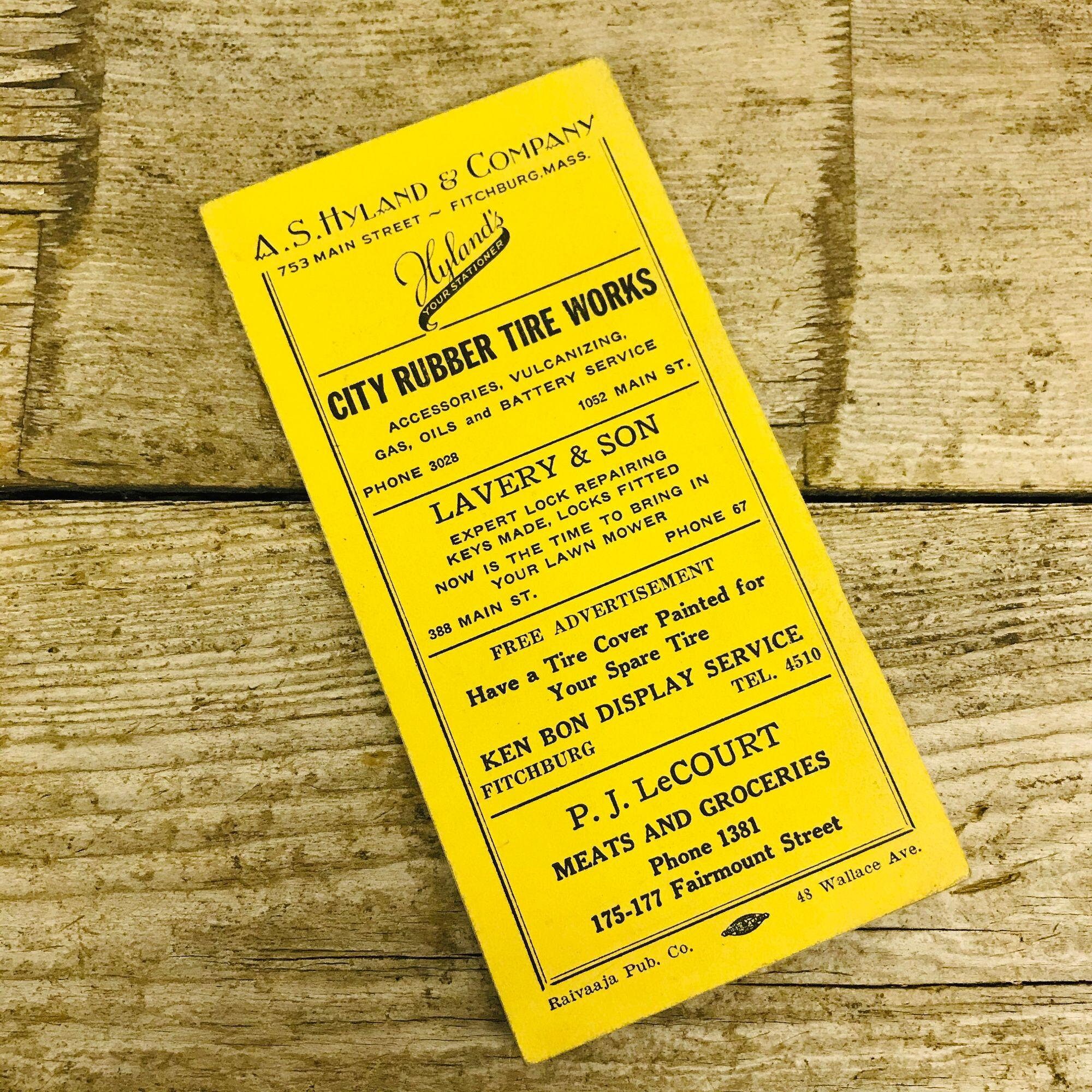 Harvey's Fitchburg Massachusetts Pocket Guide 1932 Folleto de viaje ...