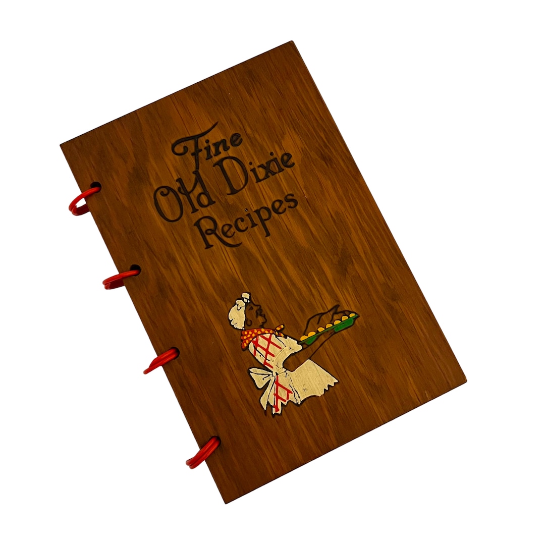 Fine Old Dixie Recipes Cookbook Wood Covers Southern Cooking - Etsy