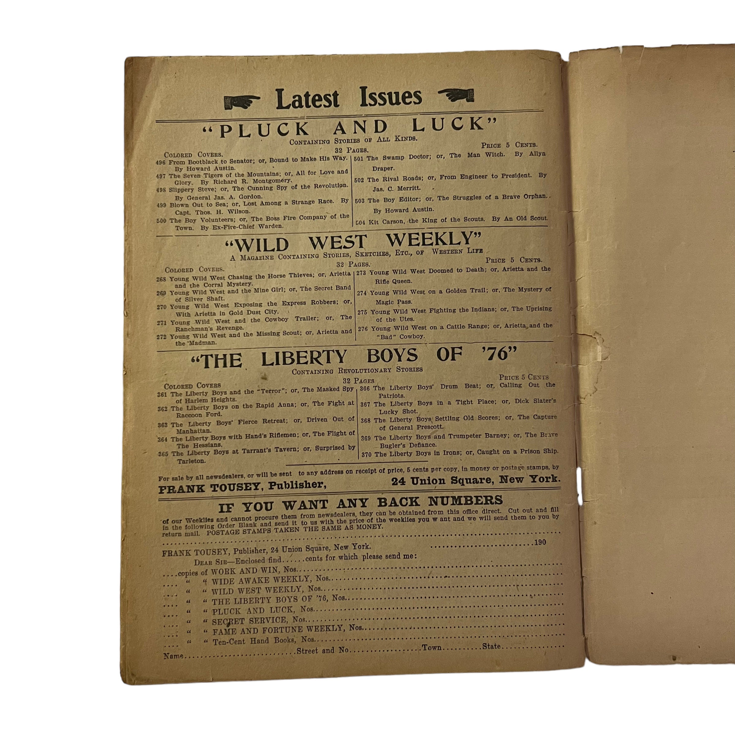 Work and Win an Interesting Weekly for Young America Vintage Periodical ...