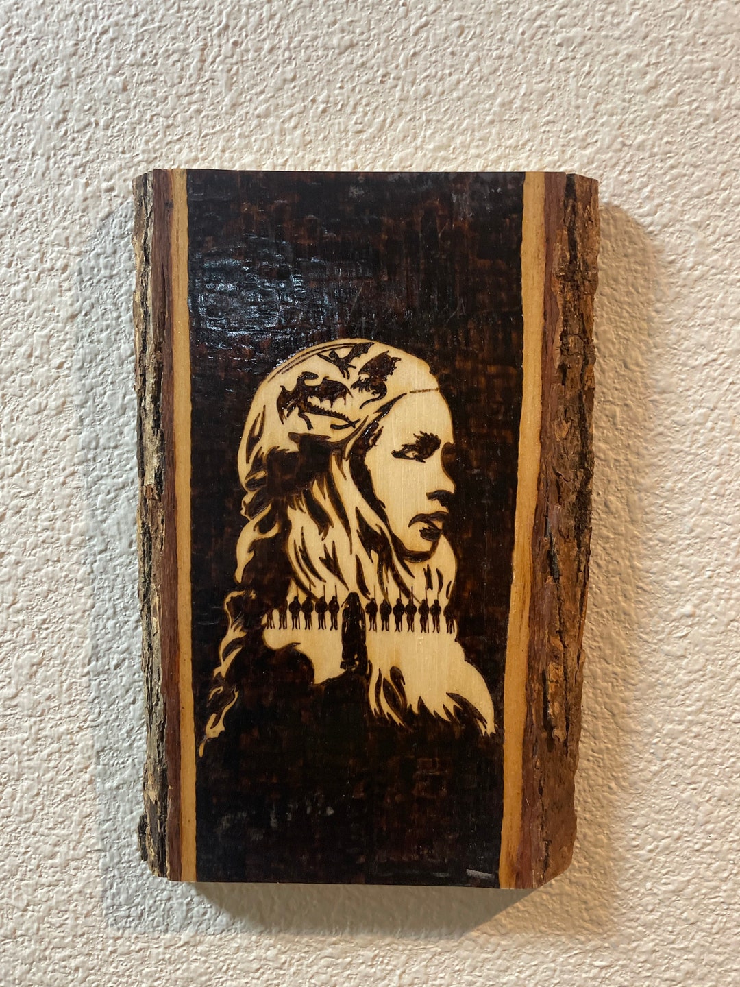 Queen Daenerys Hand Burned Wood Art Decor - Etsy