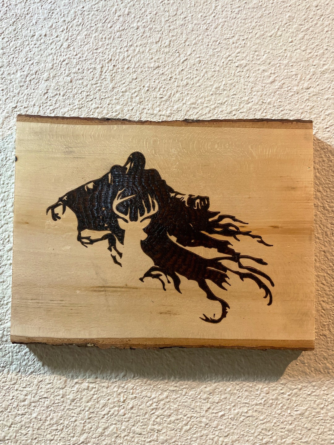 Harry Potter Dementor Patronus Hand Burned Wood Art Decor - Etsy