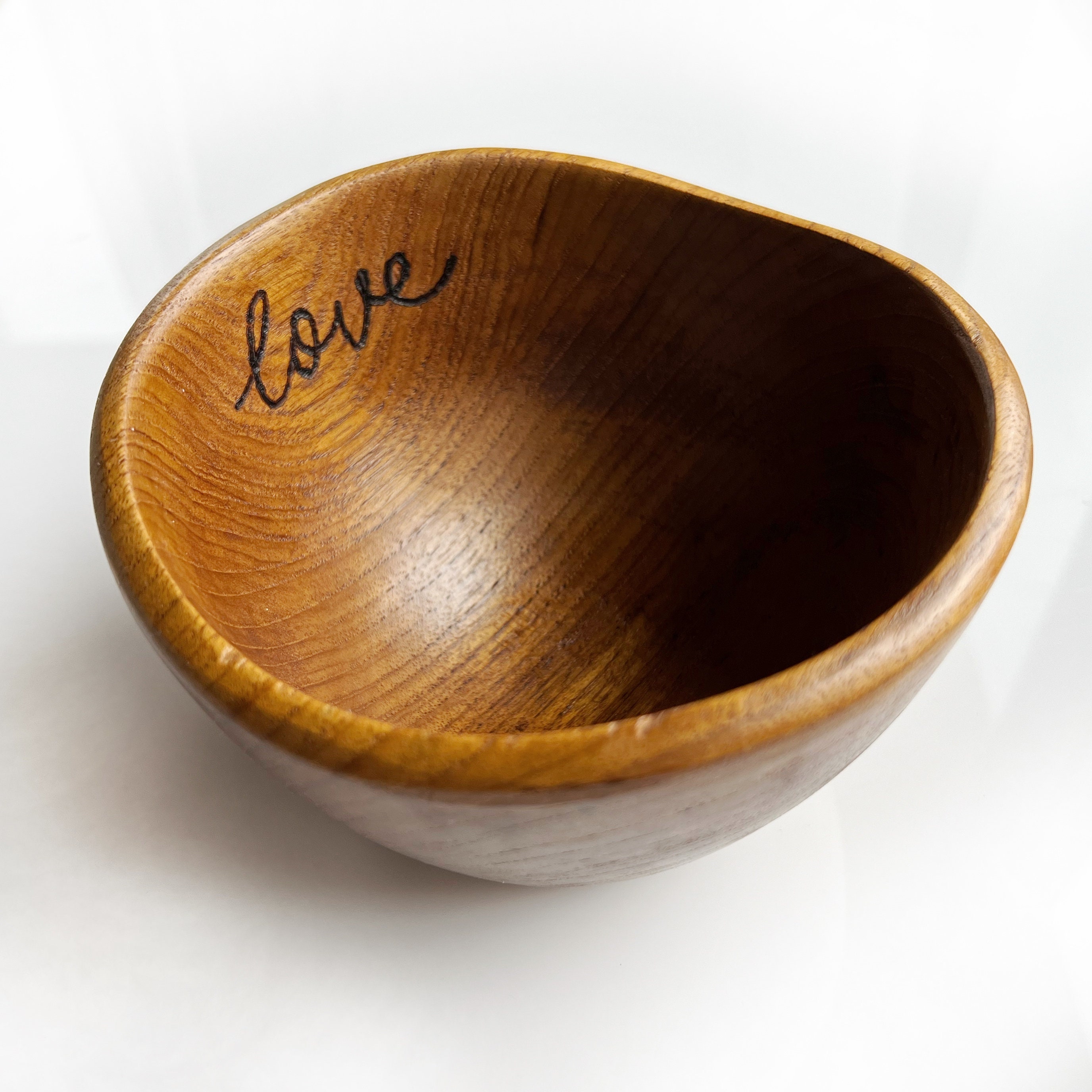 Hand-burned "love" Bowl - Etsy