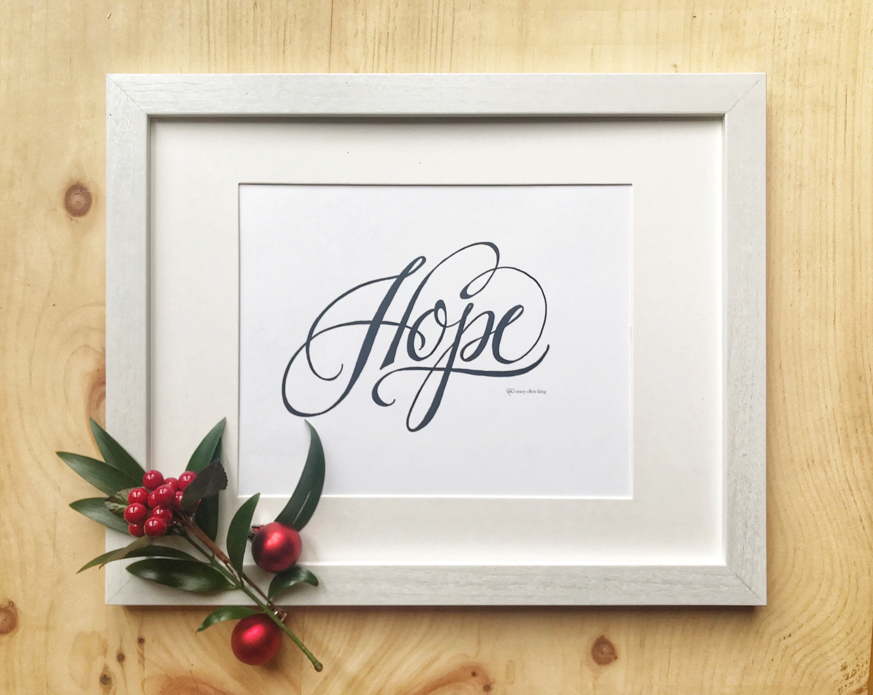 Hand-lettered hope Print 8 X 10 - Etsy