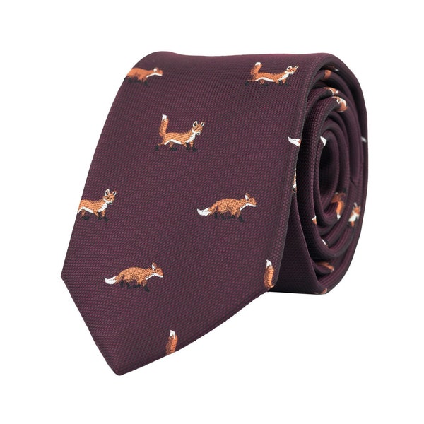 Animal Embroidered Tie - Etsy