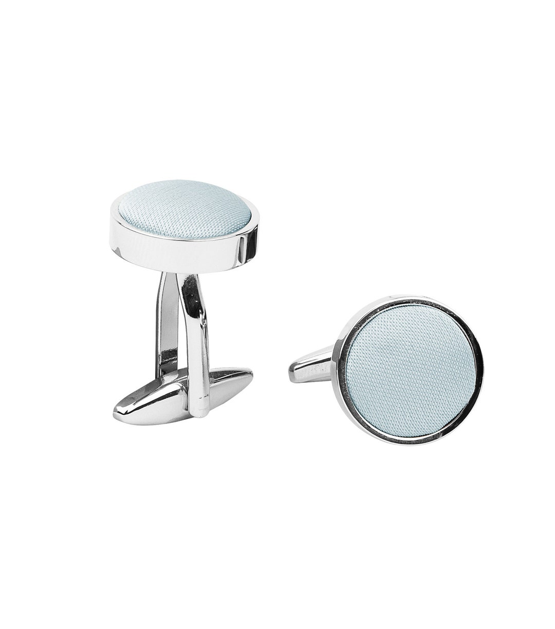 Light Blue Satin Cufflinks, Pastel Formal Cufflinks for Groom and ...