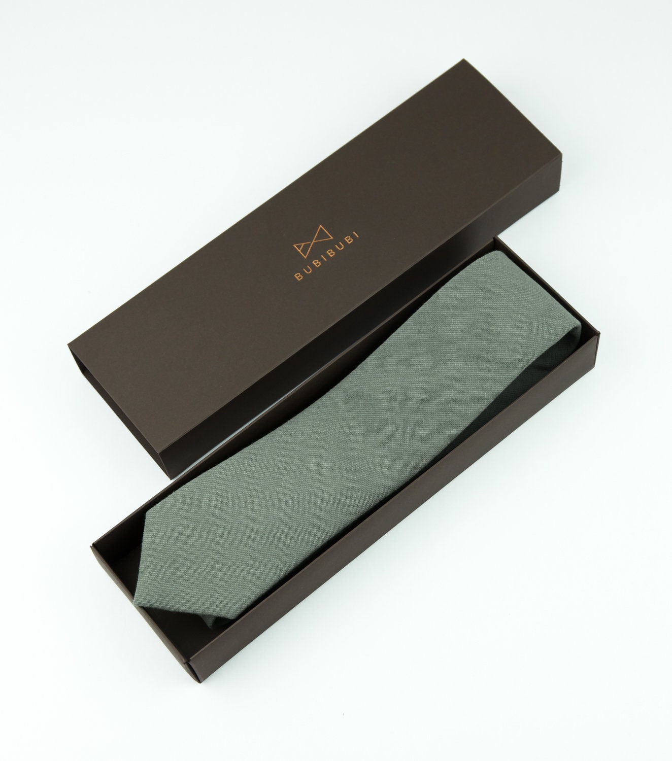 Sage Green Necktie Groomsmen Solid Cotton Tie Forest Wedding | Etsy